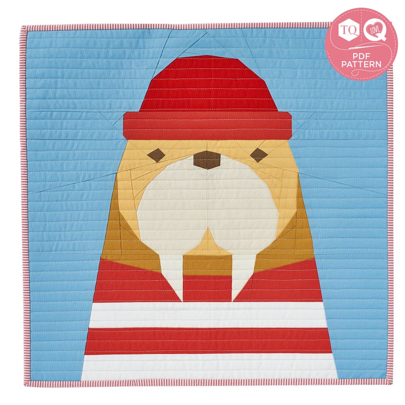 Snips Ahoy Walrus FPP Mini Quilt Quilting Pattern Love - Etsy