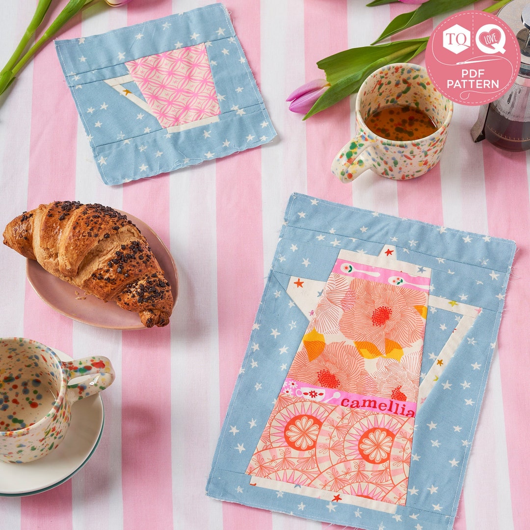 Coffee FPP Blocks, Sewing Pattern, Foundation Paper Piecing, Love ...