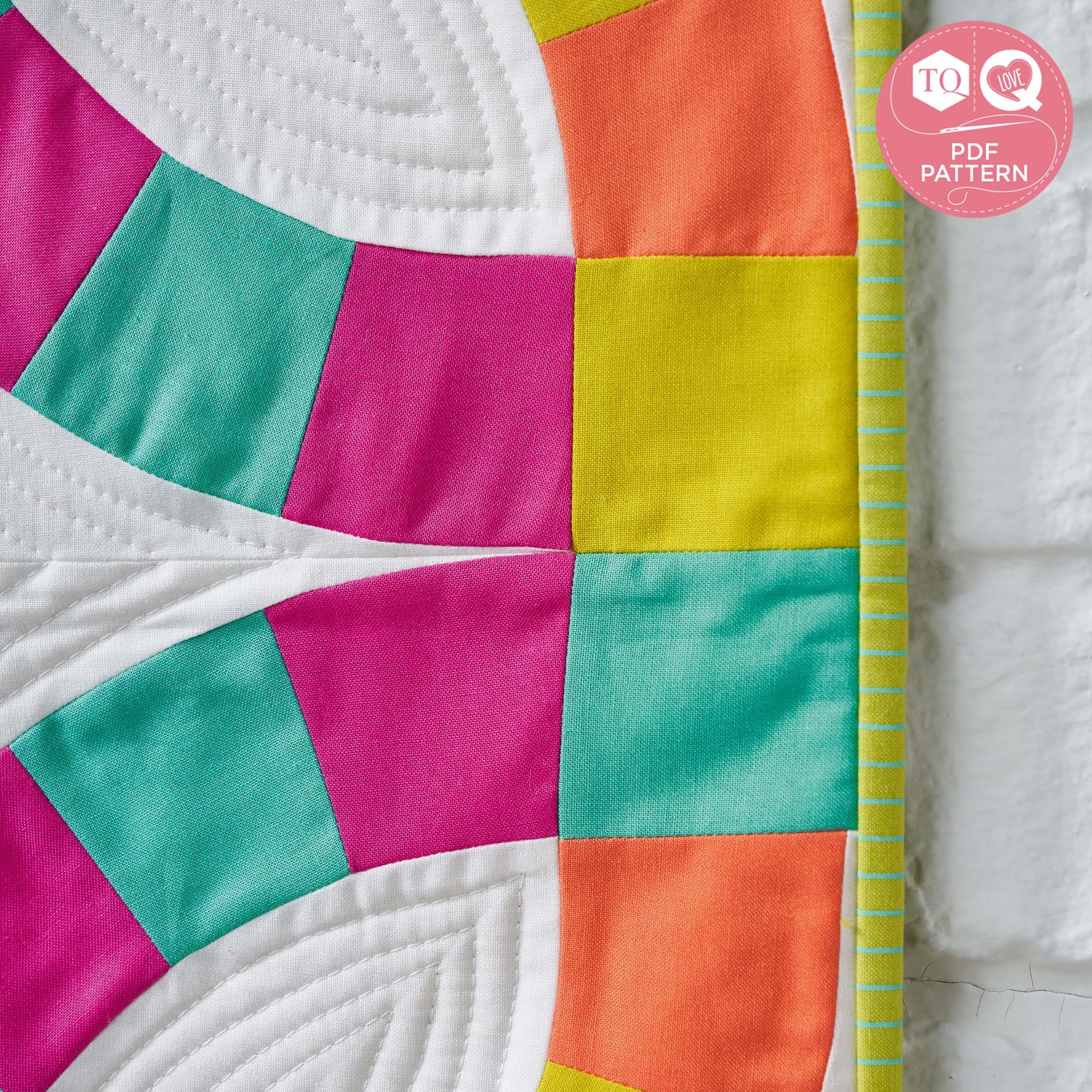 Double Wedding Ring Mini Quilt, Sewing Pattern, Modern Quilt Block ...