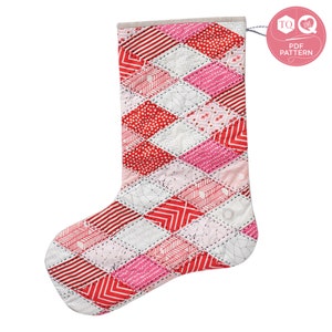 Quilted Stocking Patterns, Christmas Sewing Pattern, Stockings, Love Patchwork & Quilting ...