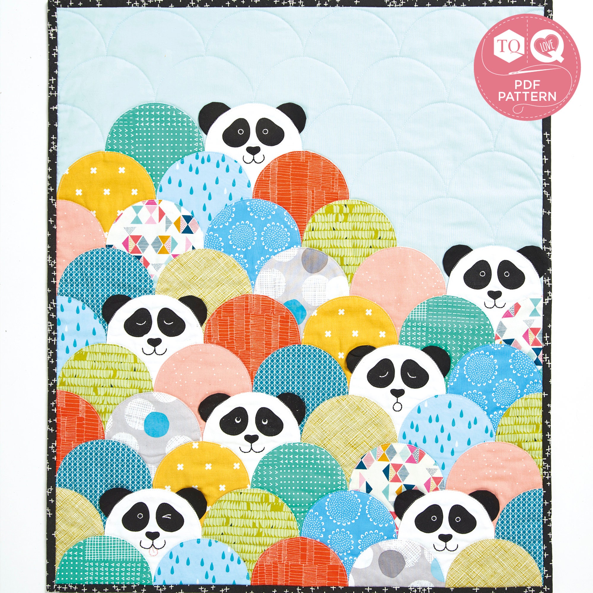 Panda Pop Clamshell Quilt Quilt Pattern Applique Pattern - Etsy Australia