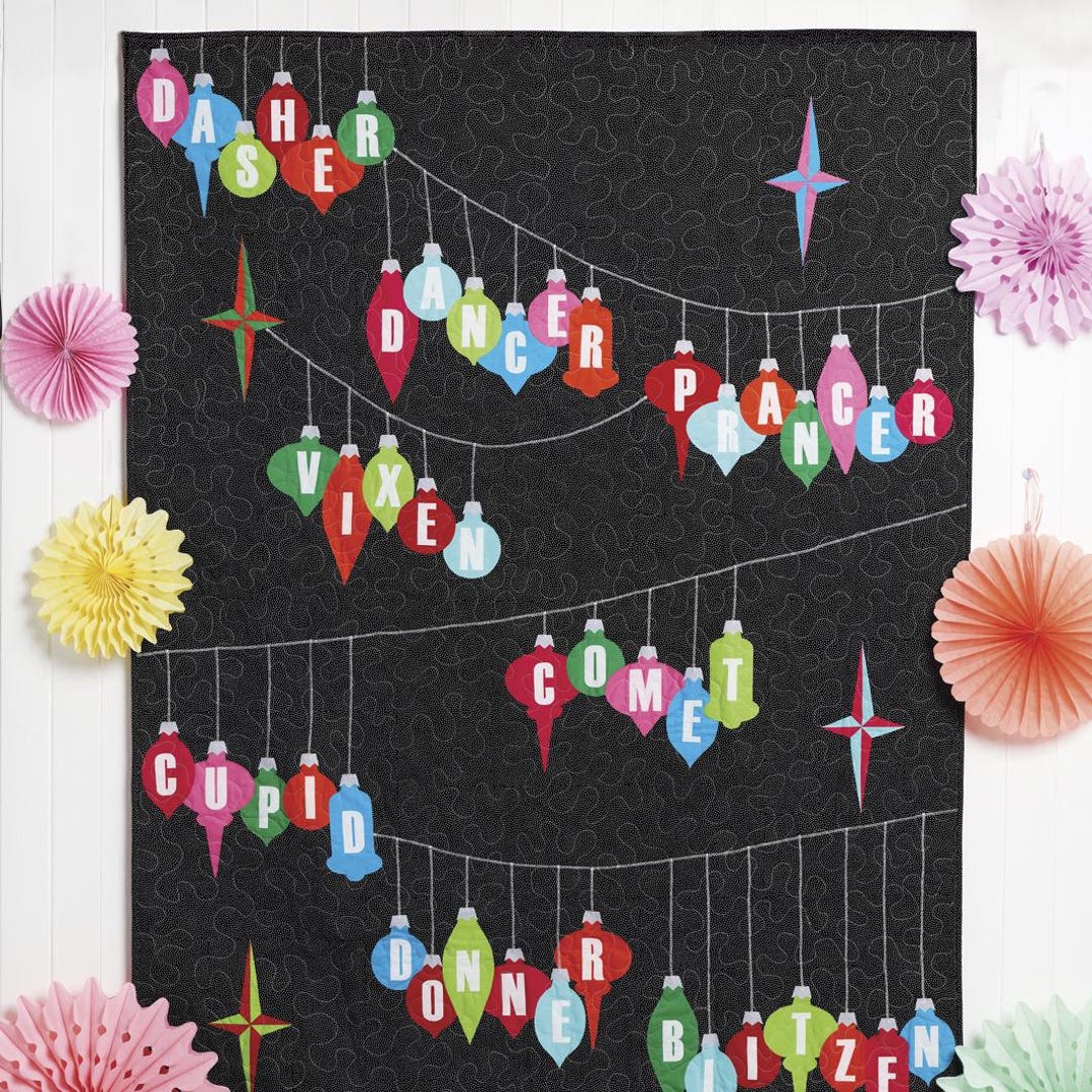 Reindeer Names, Quilting Pattern, Appliqué, Love Patchwork & Quilting ...