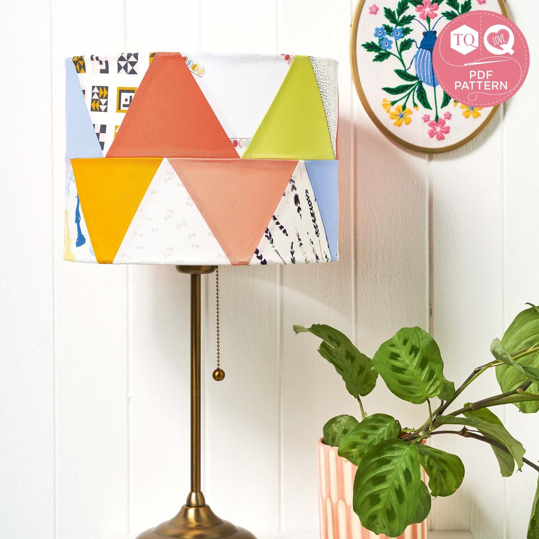 Patchwork Lampshade, Sewing Pattern, Lampshade Tutorial, Love Patchwork & Quilting, Digital ...