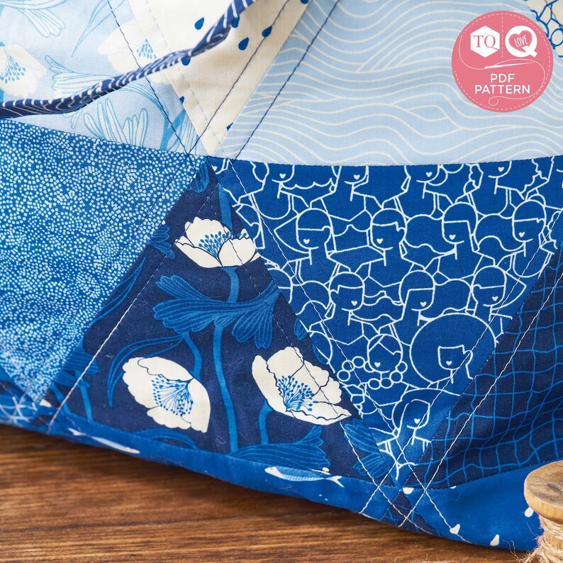 Triangle Tote Bag, Sewing Pattern, Patchwork Bag, Love Patchwork ...