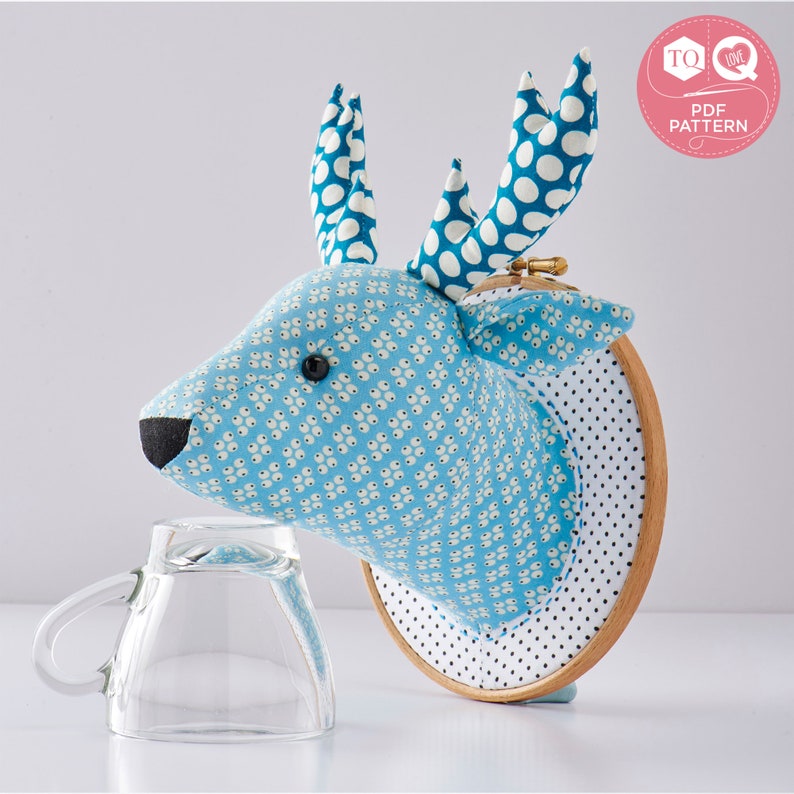 Oh Deer Stag Heads Sewing Pattern Deer Decor Love Patchwork - Etsy