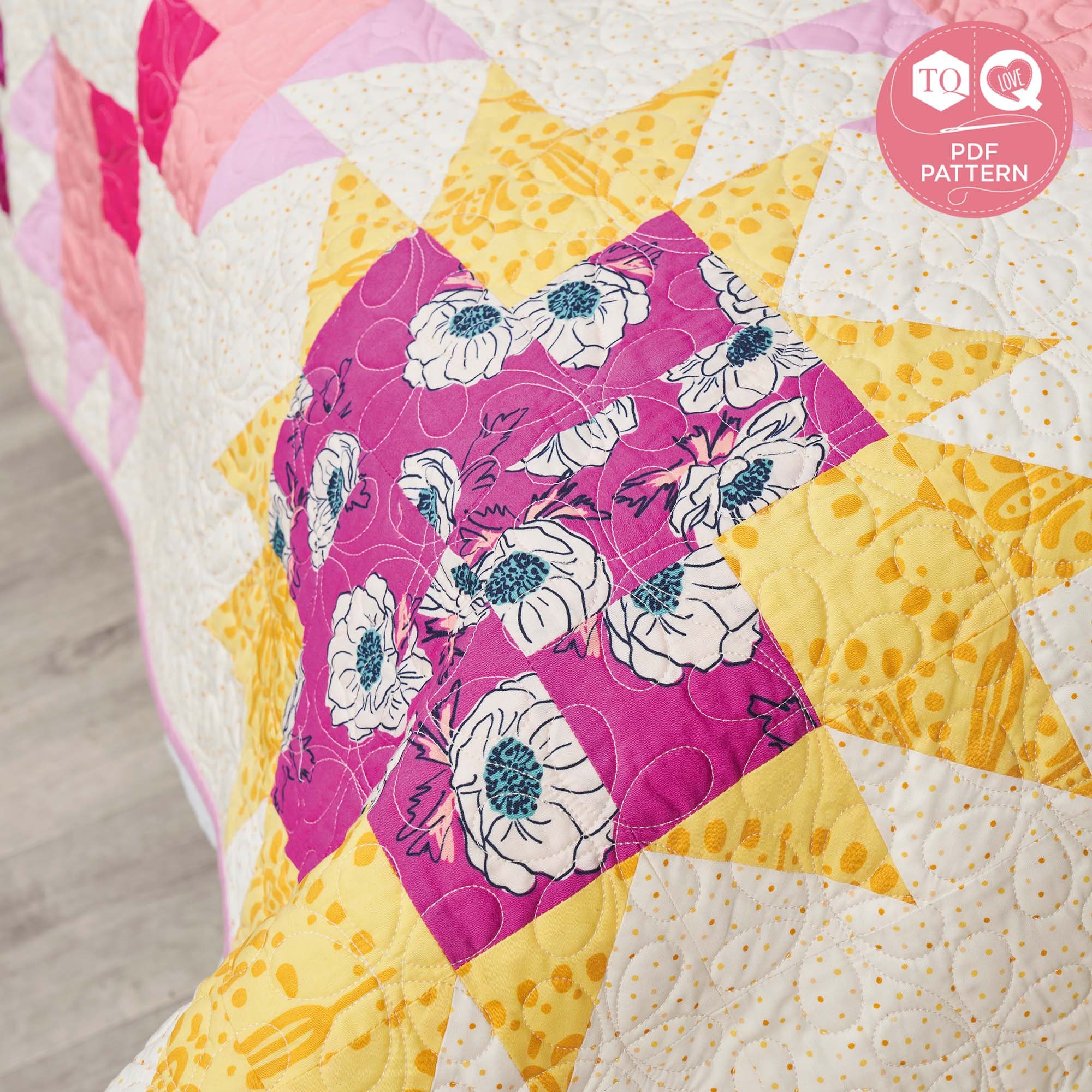 Modern Quilt Pattern, Bear Paw Quilt, Love Patchwork & Quilting ...