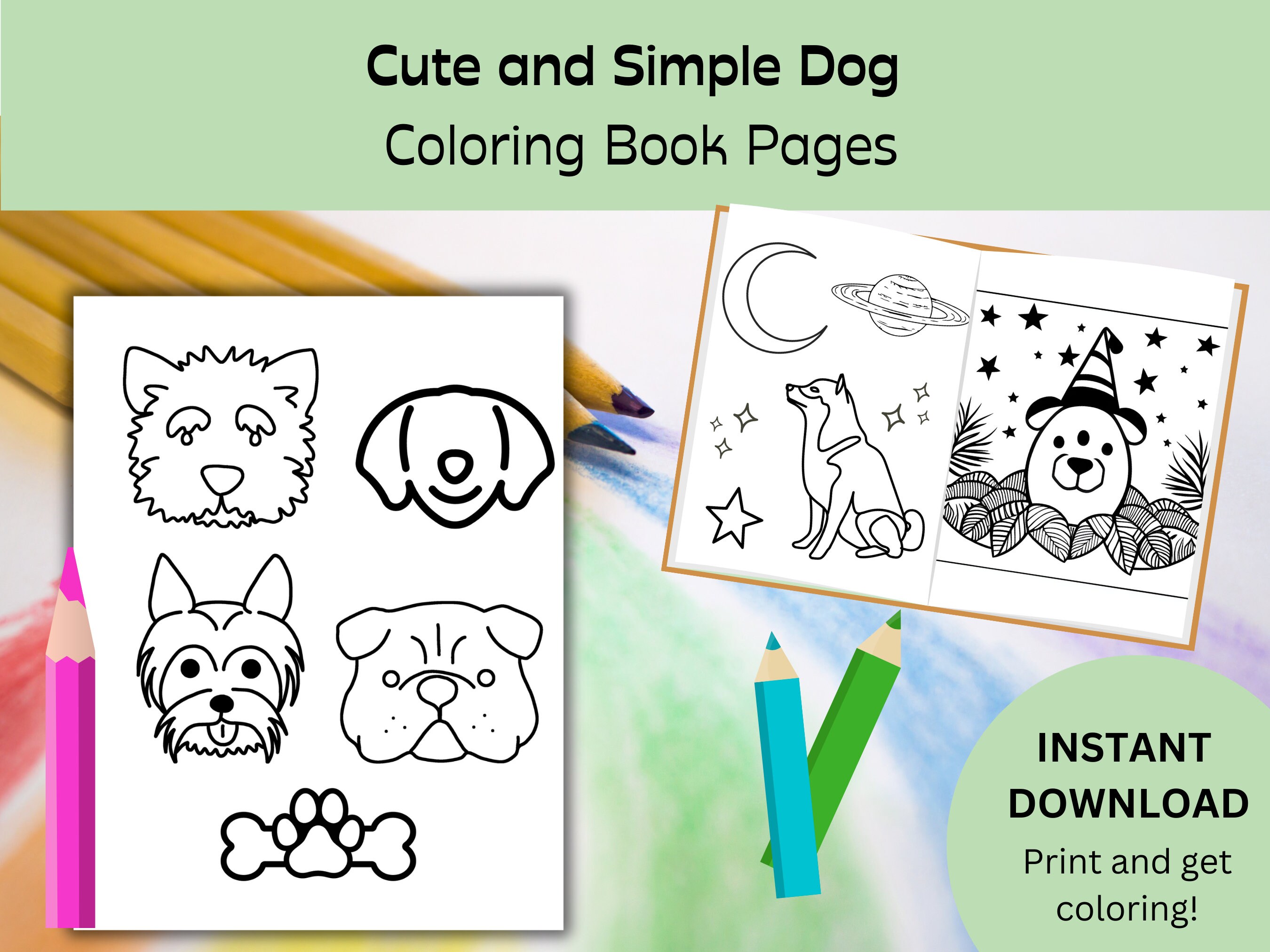 Dog Coloring Pages, 5 Dog Printables for Kids, Boys, Girls | Coloring ...