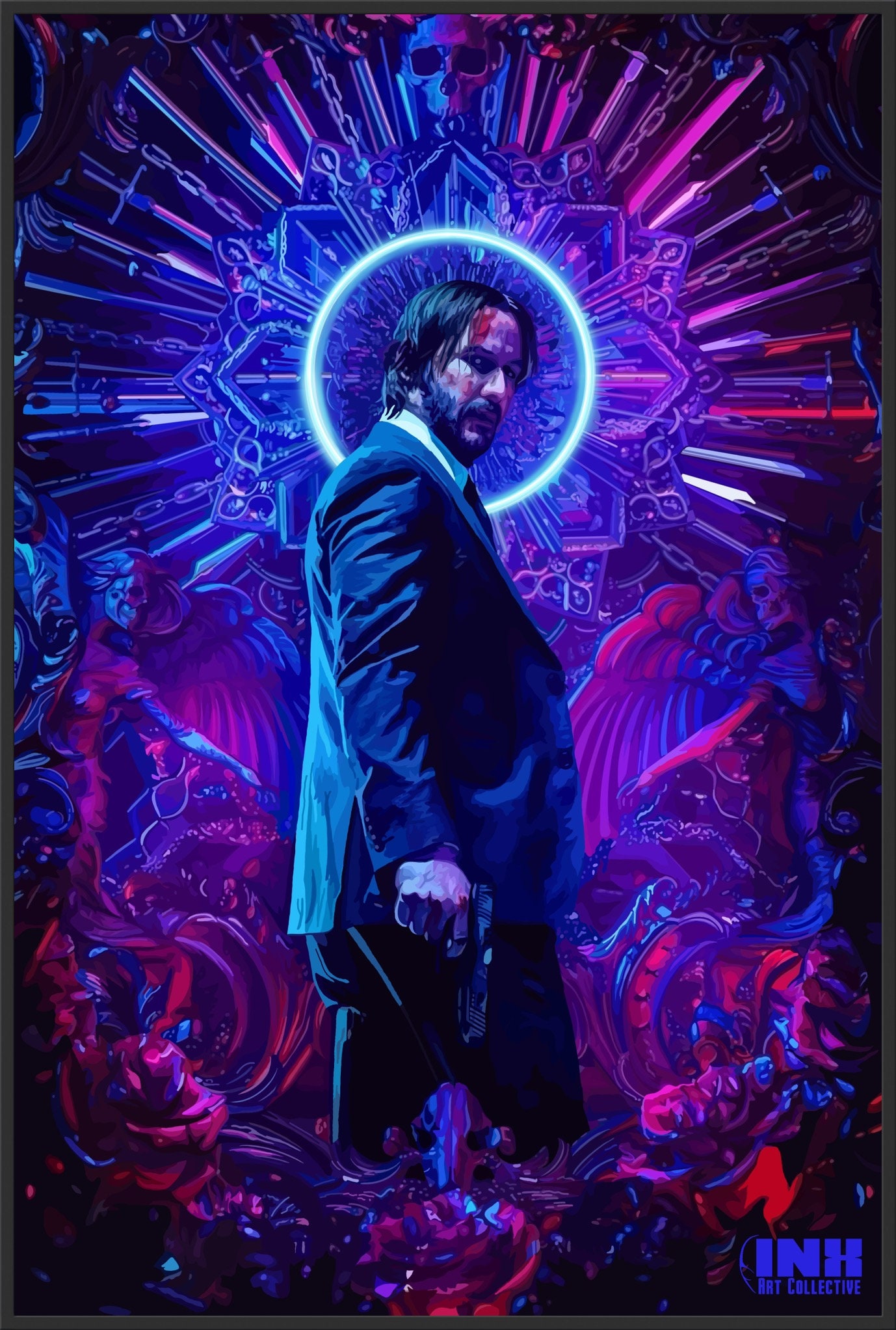 John Wick/Keanu Reeves Movie/Actor/ Canvas Art Painting | John Wick ...