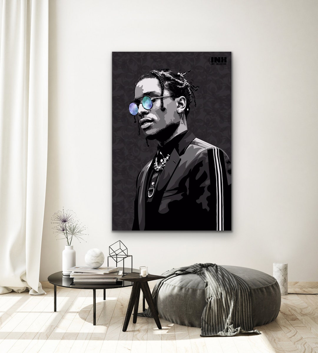 ASAP Rocky Rap/hip Hop Artist Canvas Art Painting | Asap Rocky Wall Art ...