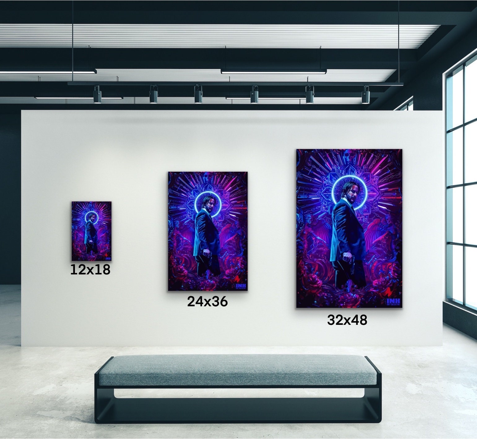 John Wick/Keanu Reeves Movie/Actor/ Canvas Art Painting | John Wick ...