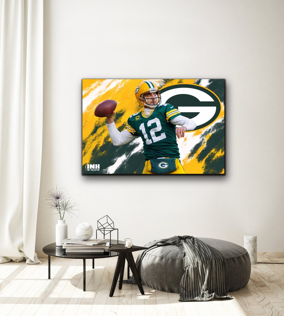 Aaron Rodgers American Football/nfl Canvas Art Painting | Aaron Rodgers ...