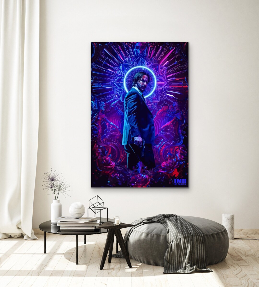 Neo-noir Assassin Canvas Wall Art - Etsy