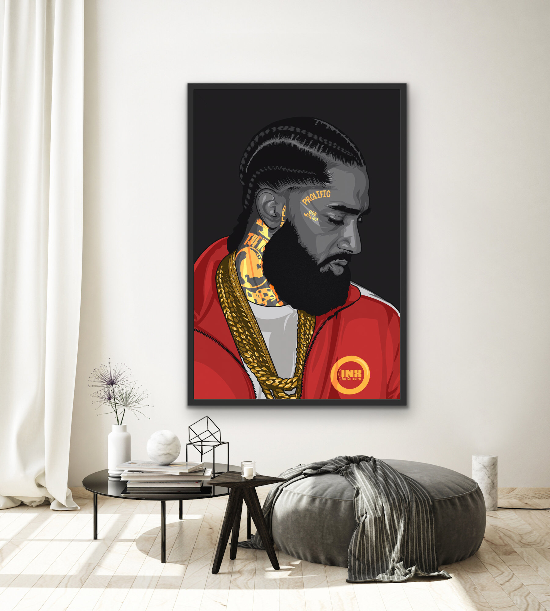 Nipsey Hussle American Rapper/hip Hop Canvas Art Painting | Nipsey ...