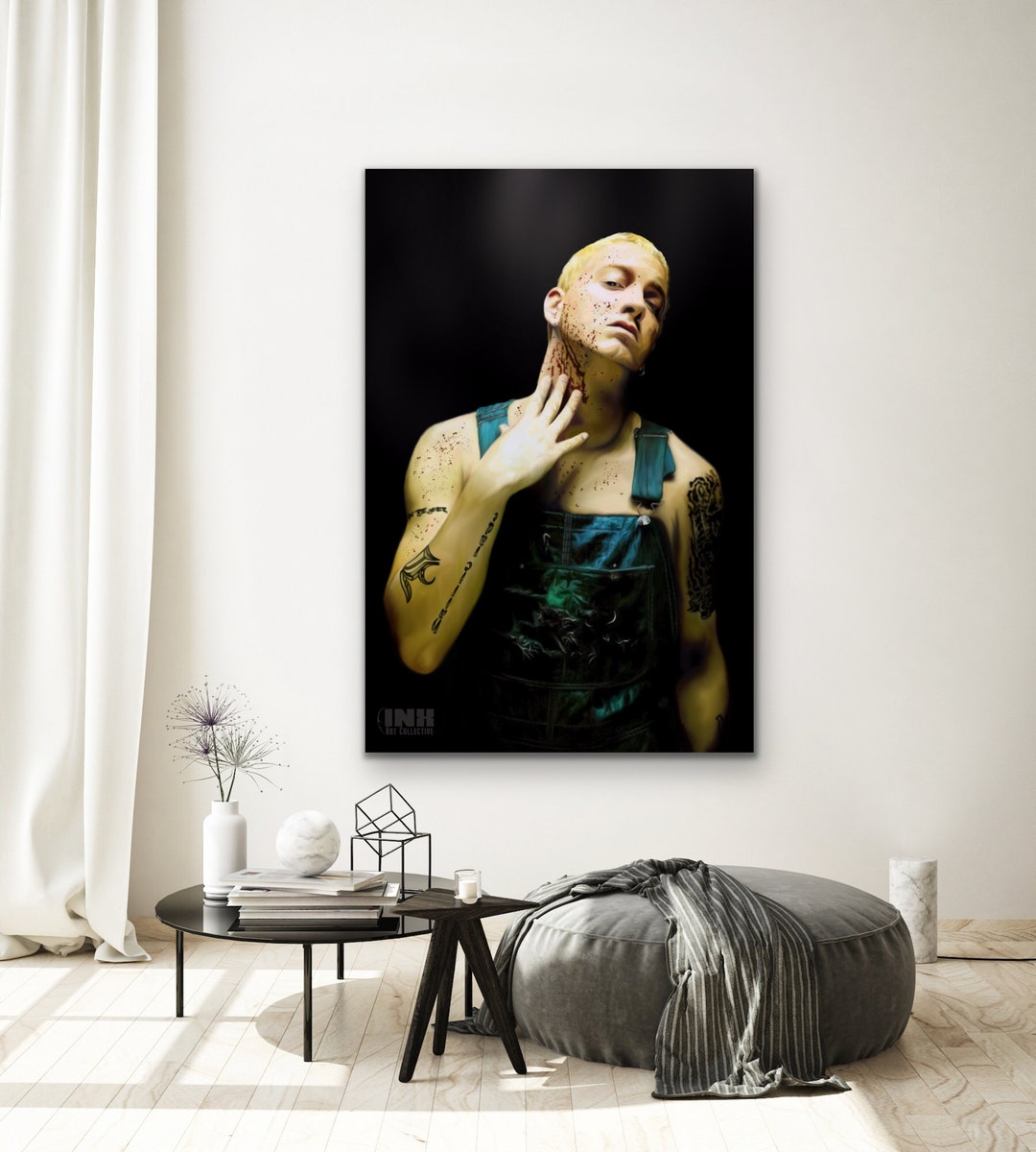 Eminem Rapper/hip Hop Artist Canvas Art Painting | Eminem Wall Art Pop ...