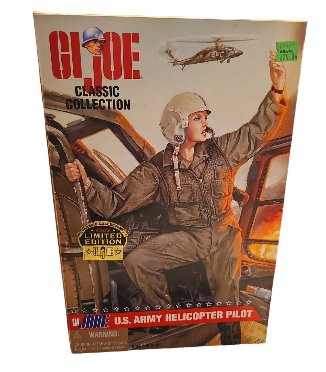 New Hasbro-1997- G.I. Jane (brown Hair) / US Army Helicopter Pilot GI ...