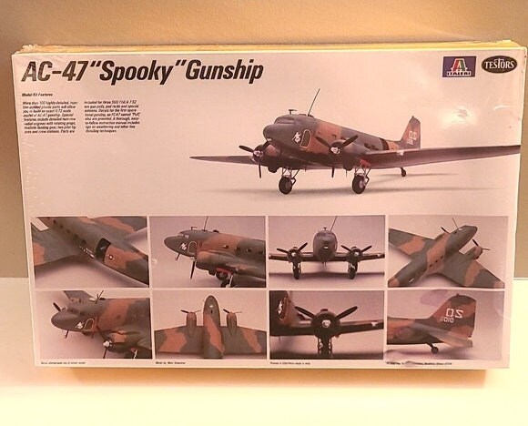 RARE Find Italeri-testors AC-47 spooky Gunship Model Kit 652 - Etsy
