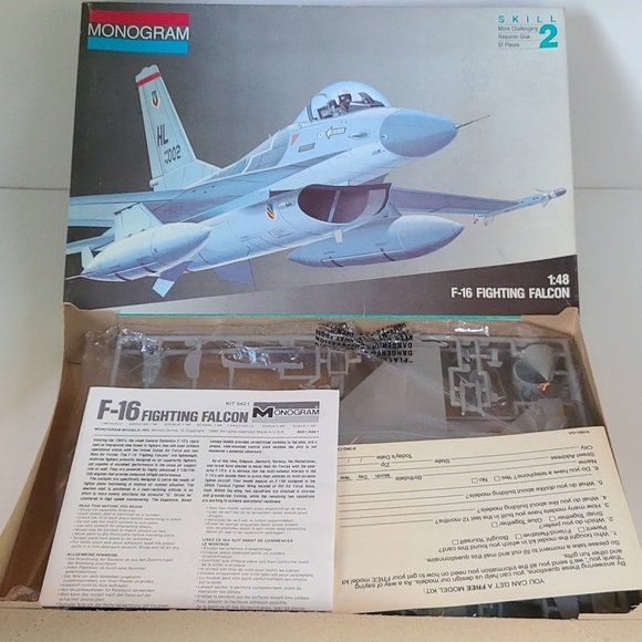Monogram- F-16 Fighting Falcon Model Jet Kit - Etsy