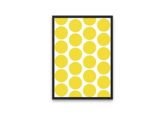 Big Yellow Dots Poster Bright Spots Wall Art Inspired by - Etsy
