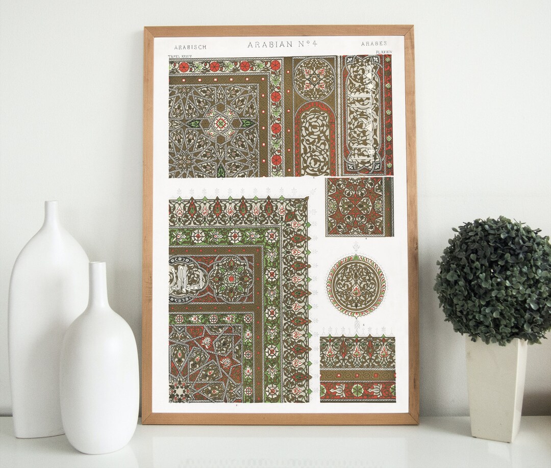 Vintage Arabian Detailed Artwork Wall Art Poster Prints - Etsy