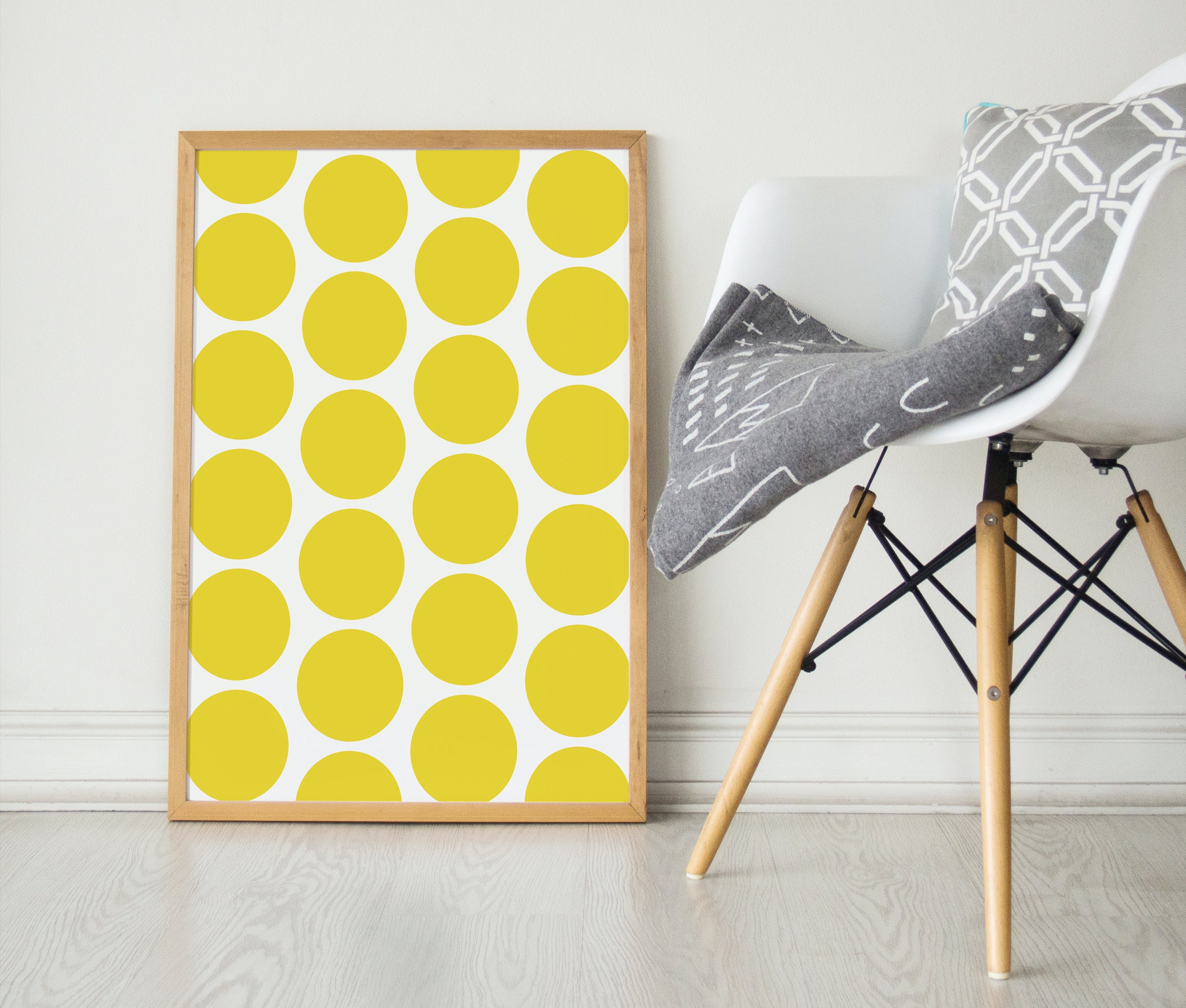 Big Yellow Dots Poster Bright Spots Wall Art Inspired by - Etsy