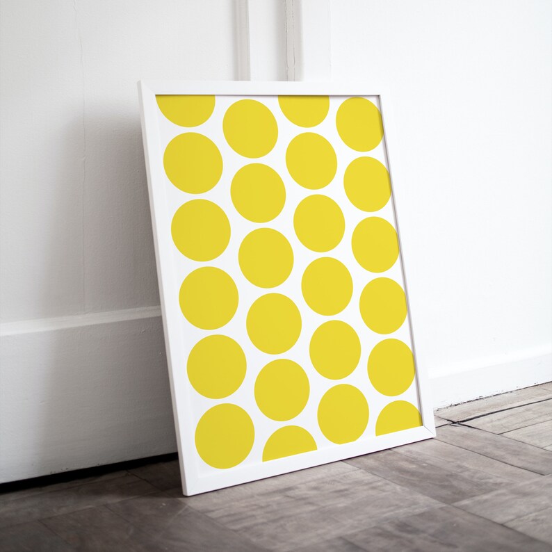 Big Yellow Dots Poster Bright Spots Wall Art Inspired by - Etsy