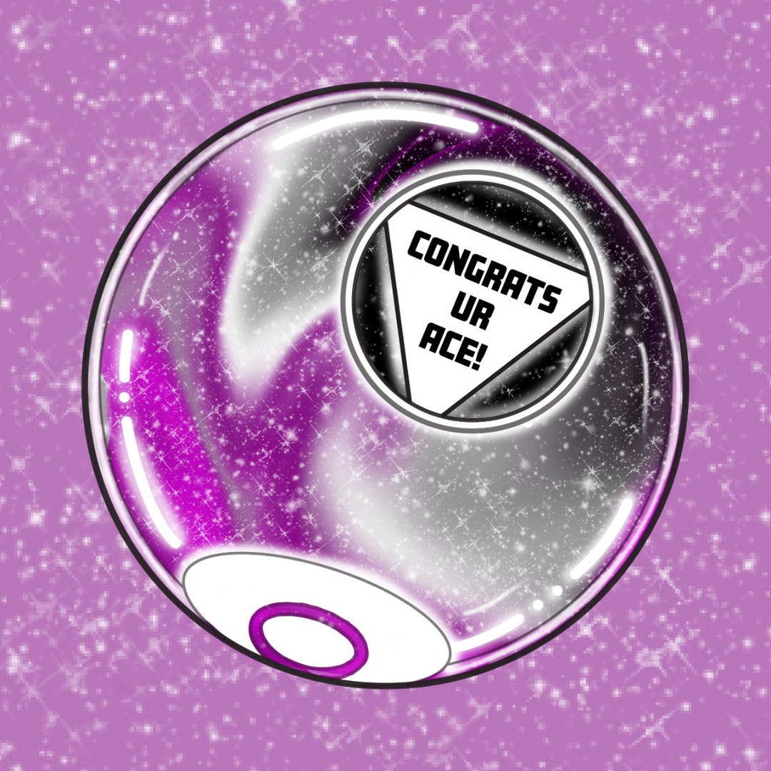 Congrats Ur Ace Glossy Magic 8 Ball Sticker - Etsy
