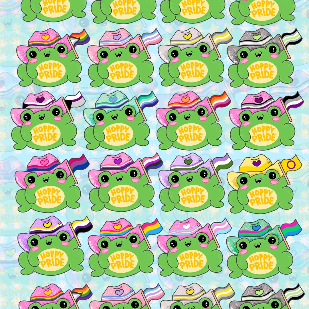 Hoppy Pride Froggies, Progress Pride Flag, Bigender, Agender, Asexual ...