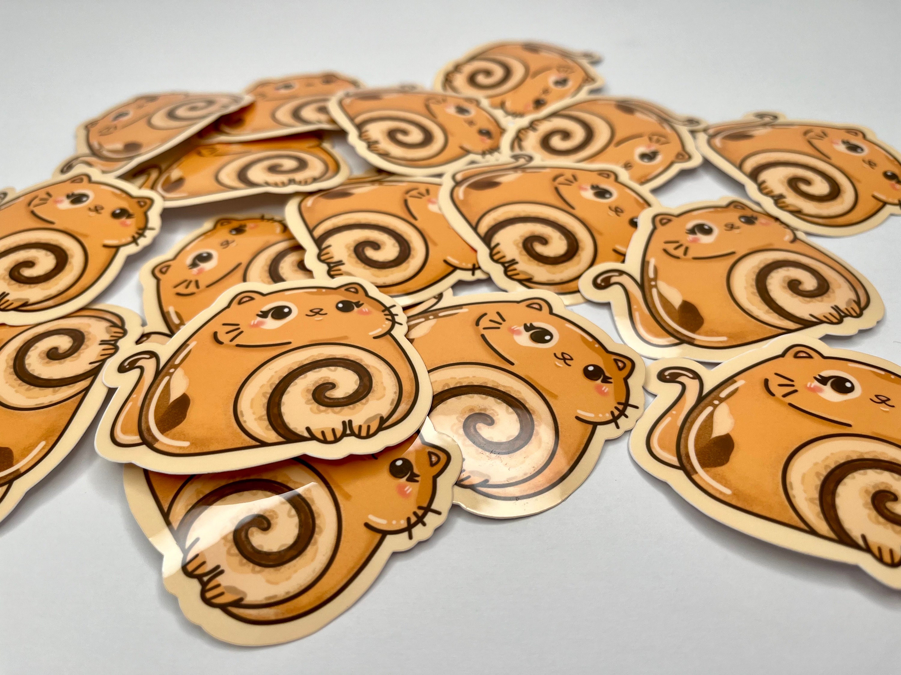 Kawaii Cinnamon Roll Cat Sticker - Etsy