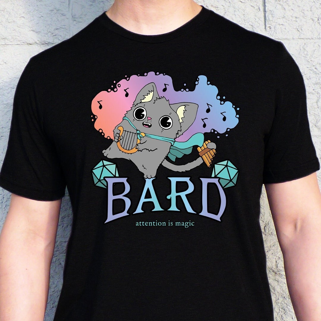 Dnd Bard Tshirt, Dnd Shirt, Bard Class Tshirt, Dnd Gifts, D20 Shirt ...