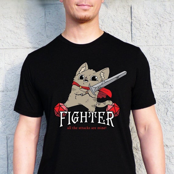 Fighter Class Tshirt Dnd Tshirt Dnd Gifts D and D Shirt - Etsy