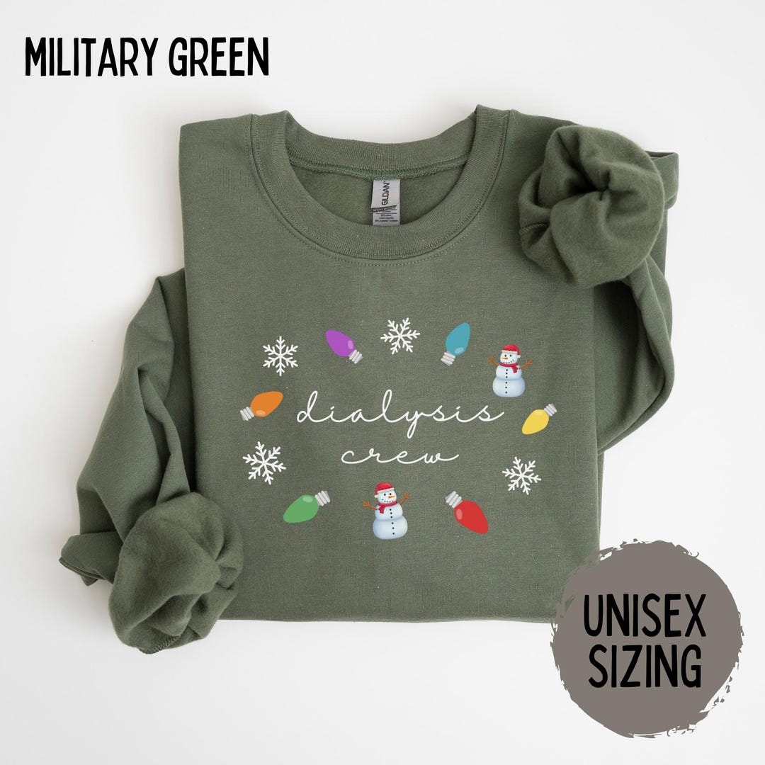 Dialysis Nurse Sweatshirt Sweater Christmas Nephrology Nurse Crewneck ...