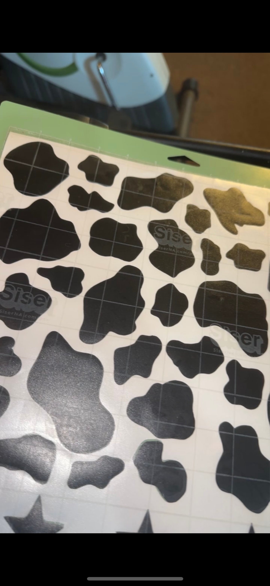 Matte Black Cow Print Decal Cow for Car Sticker Window - Etsy