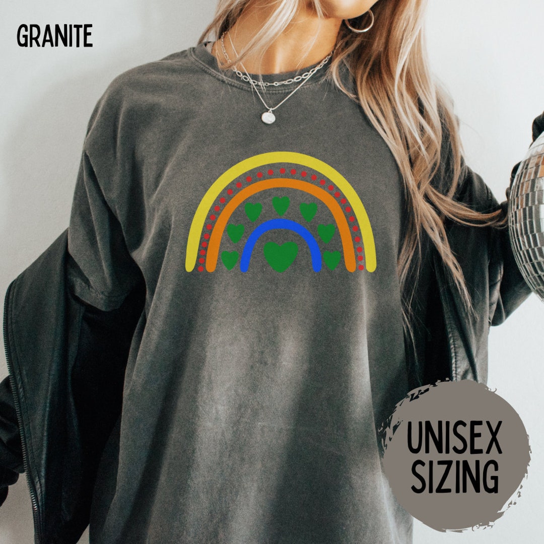 Subtle Pride, Boho Rainbow Shirt, Comfort Colors Shirts, Love Wins ...