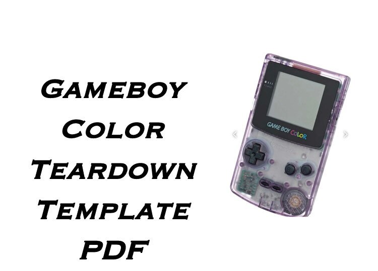 Gameboy Color Teardown Template PDF - Etsy España