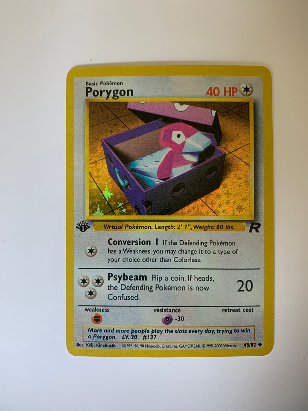Porygon Pokémon Holo Proxy Card Team Rocket - Etsy