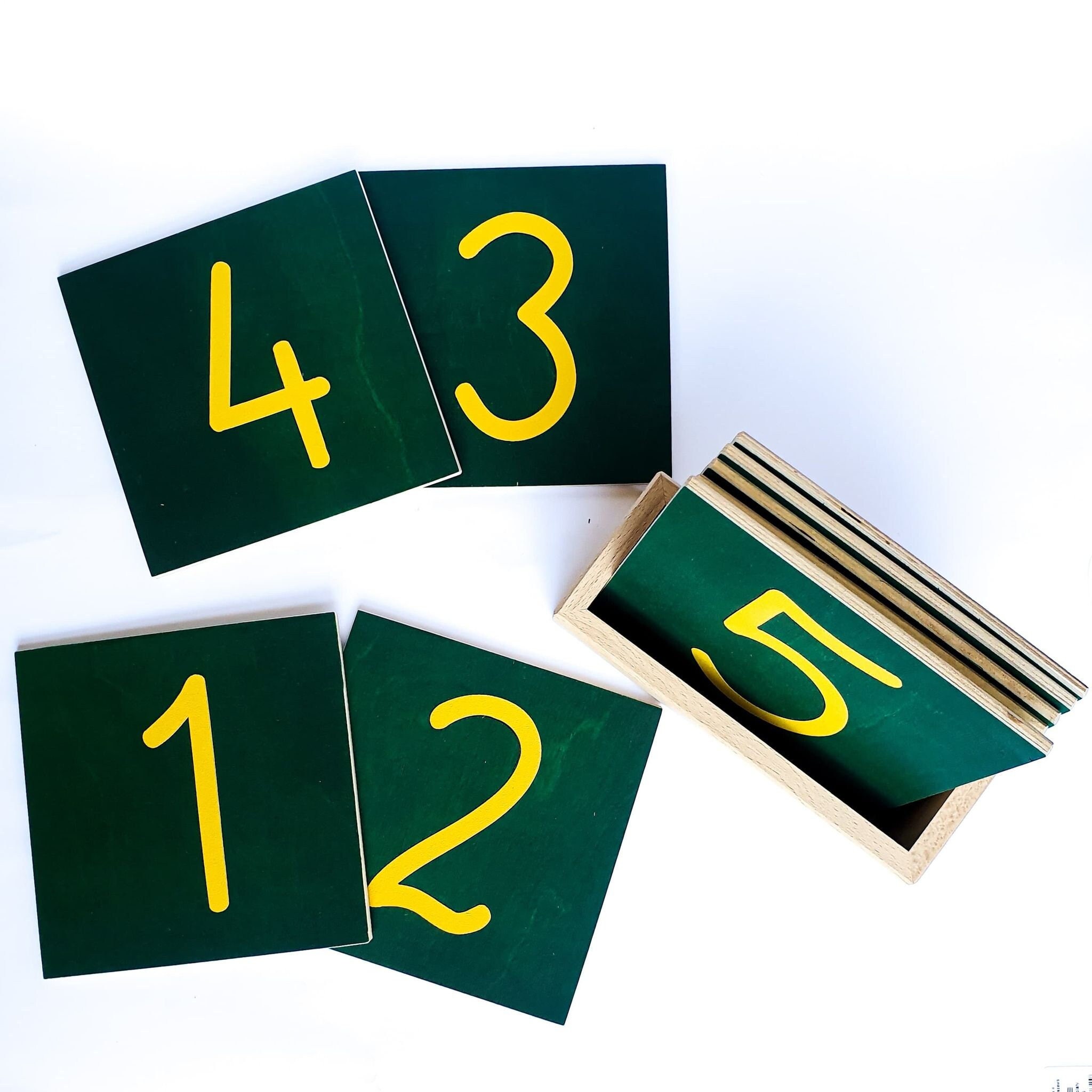 Montessori Sandpaper Numbers Learn Numbers 0 to 9, Preschool Material ...