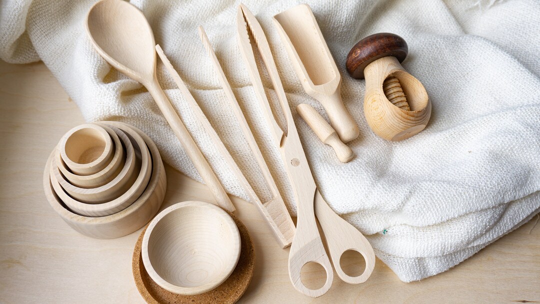 Kids Wooden Sensory Set, Wooden Sensory Box With Tools, Wooden Sensory ...