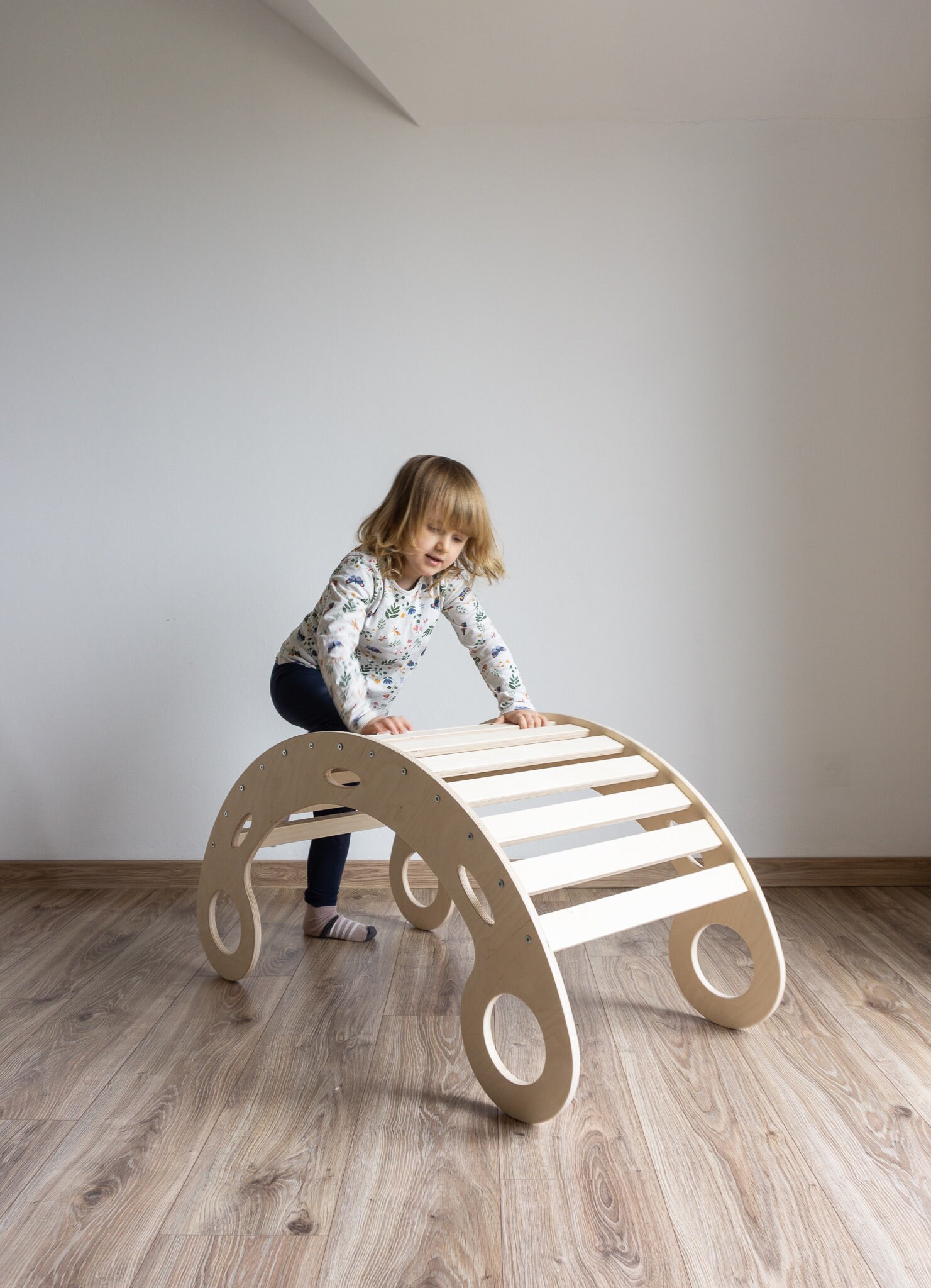 Climbing Arch, Wooden Arch, Large Wooden Arch, Wood Montessori Baby ...