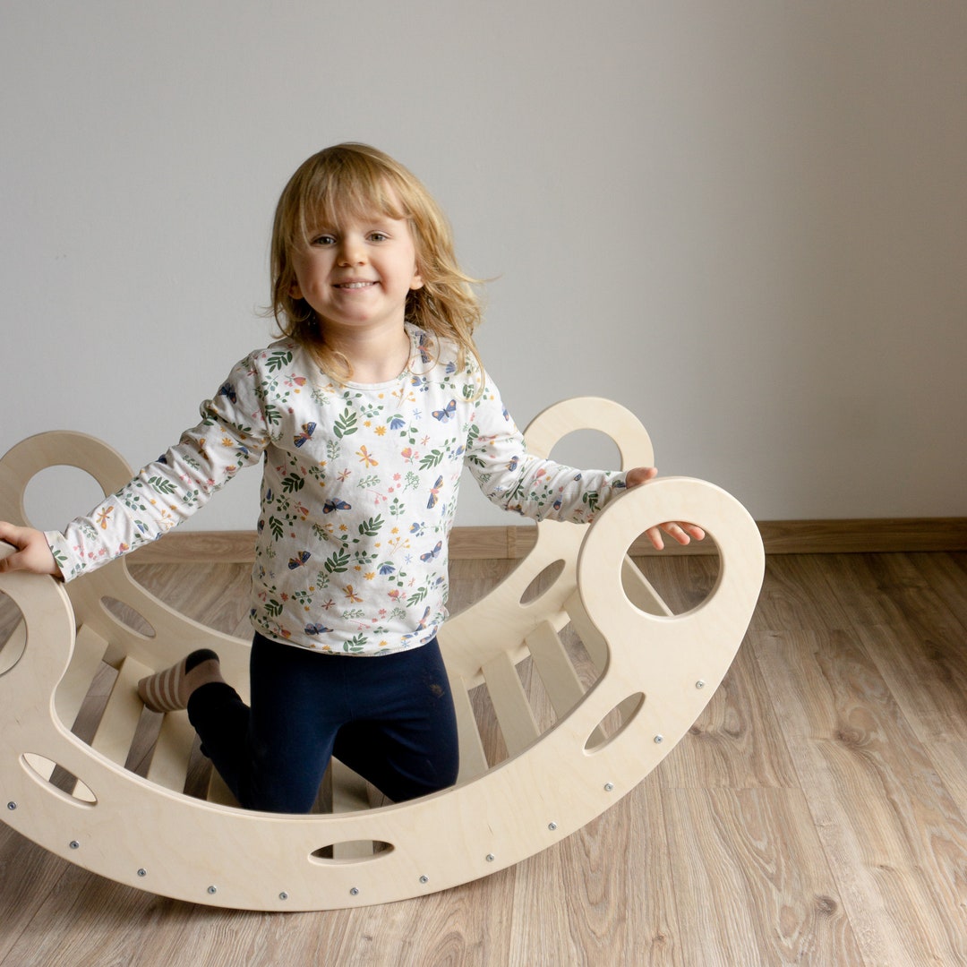 Climbing Arch, Wooden Arch, Large Wooden Arch, Wood Montessori Baby ...