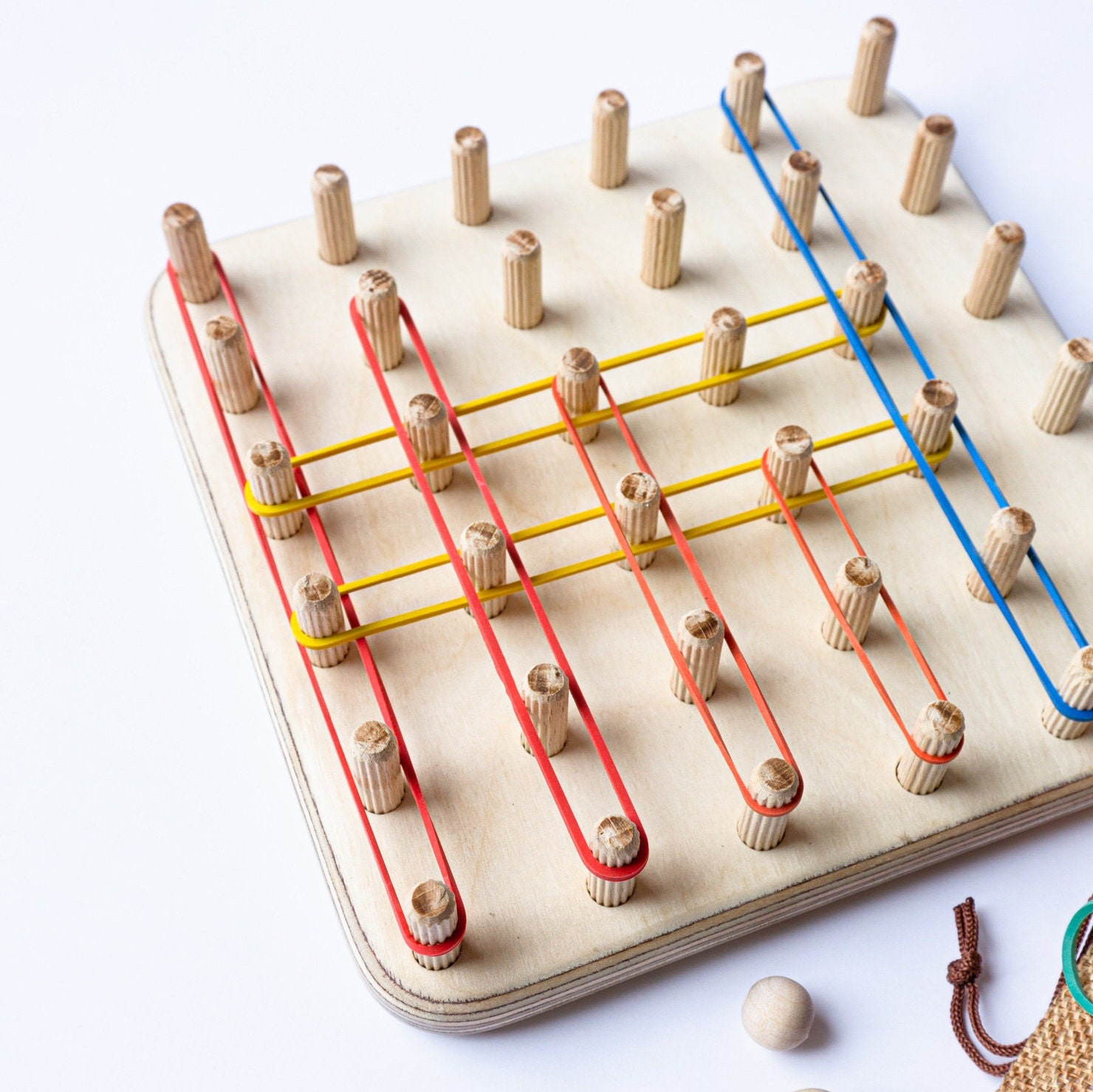 Geoplan Geoboard Montessori Wood Toys - Etsy