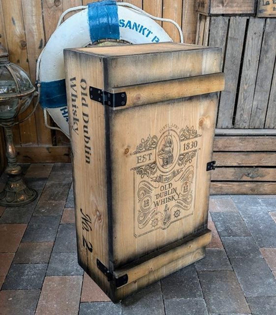 Cargo Crate Bar Bar Cabinet Bar Crate Dublin Whisky 1830 Minibar Wood ...
