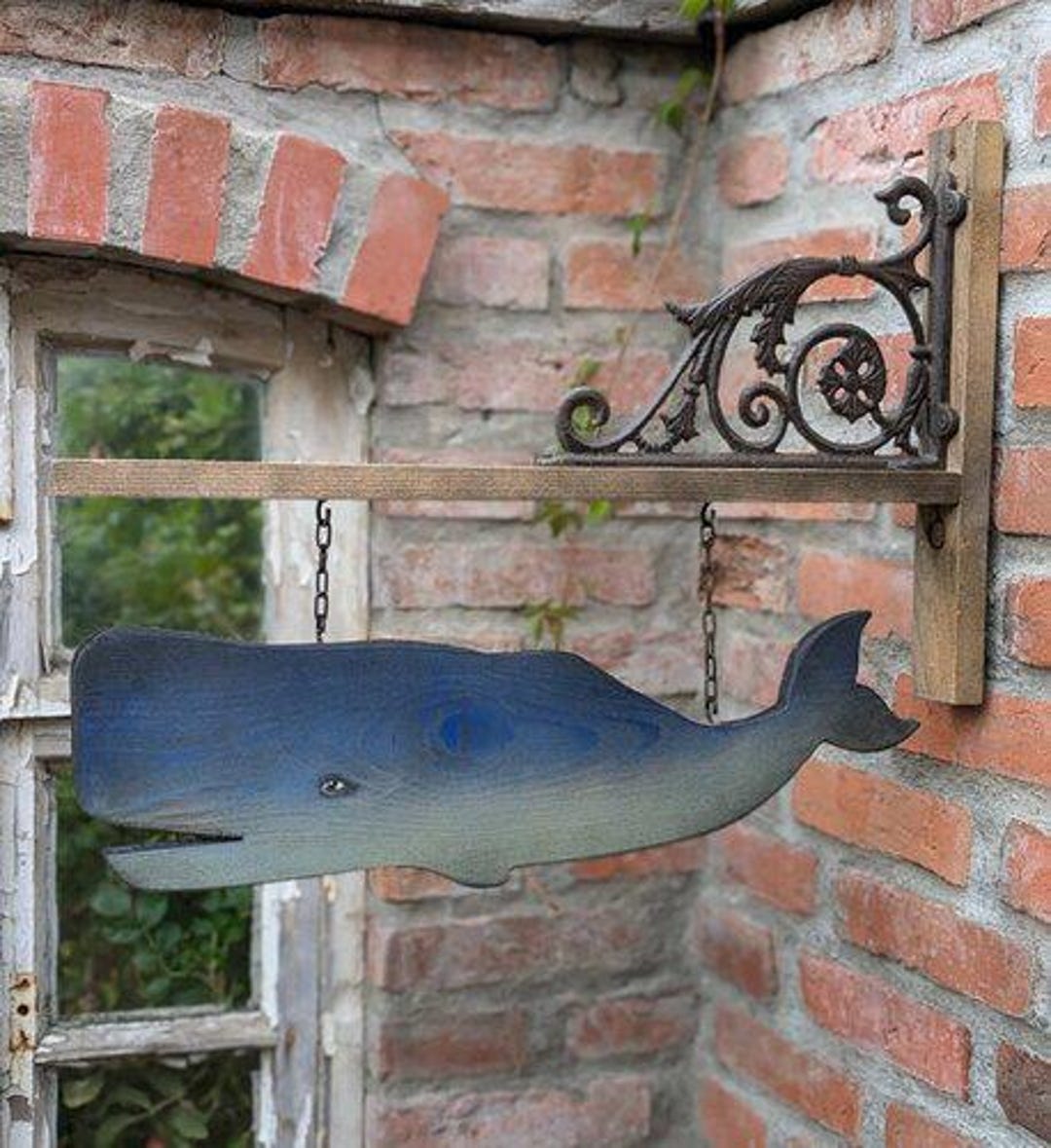 Big Whale Sperm Whale Pub Sign Hanging Sign With Wall Bracket Pub ...