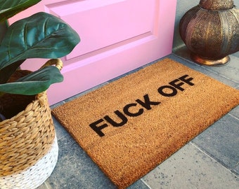 Rude Door Mat - Etsy