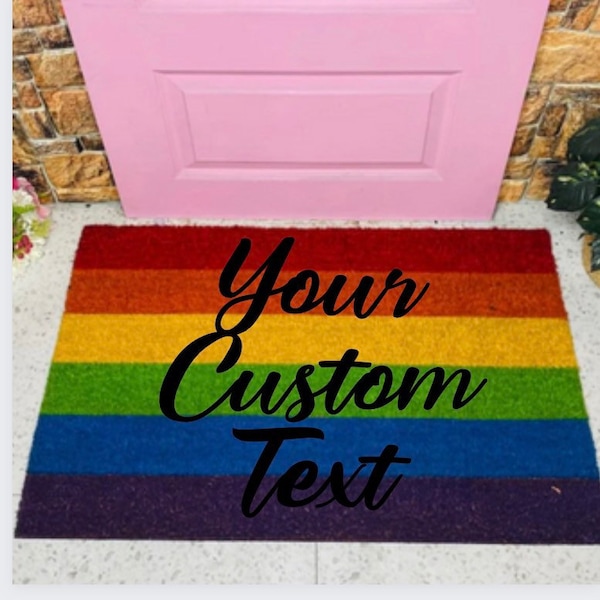 Rainbow Doormat - Etsy