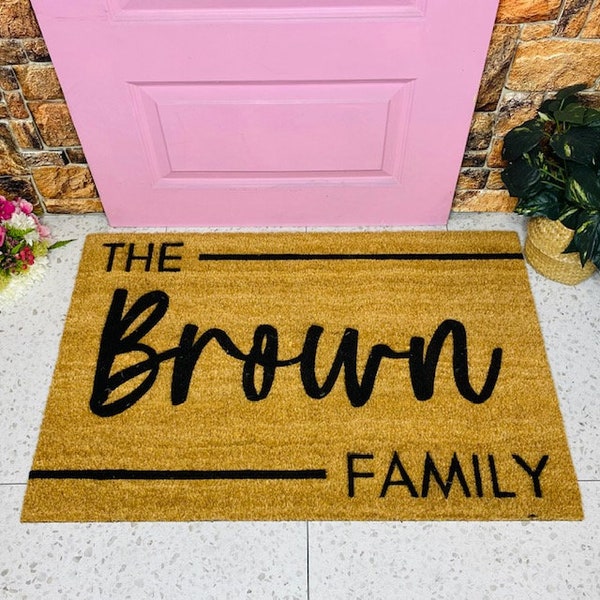 Personalized Doormat With Name - Etsy