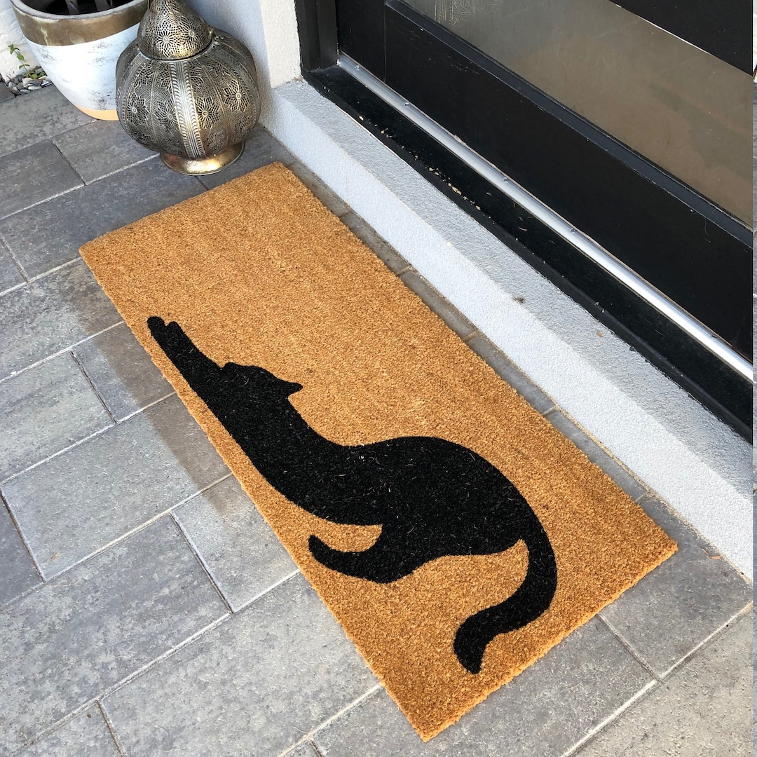 Cat Doormat, Coir Doormat, Housewarming Gift, New Home Gift, Welcome ...