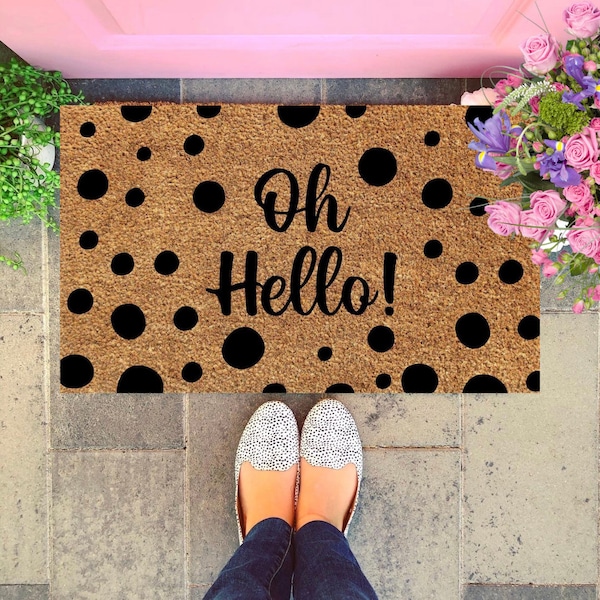 Hello Doormat - Etsy
