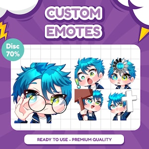 Custom Emotes Cute Emotes Chibi Emotes Anime Emotes Stream Emotes ...
