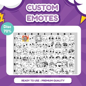 Custom Emotes Cute Emotes Chibi Emotes Anime Emotes Stream Emotes ...