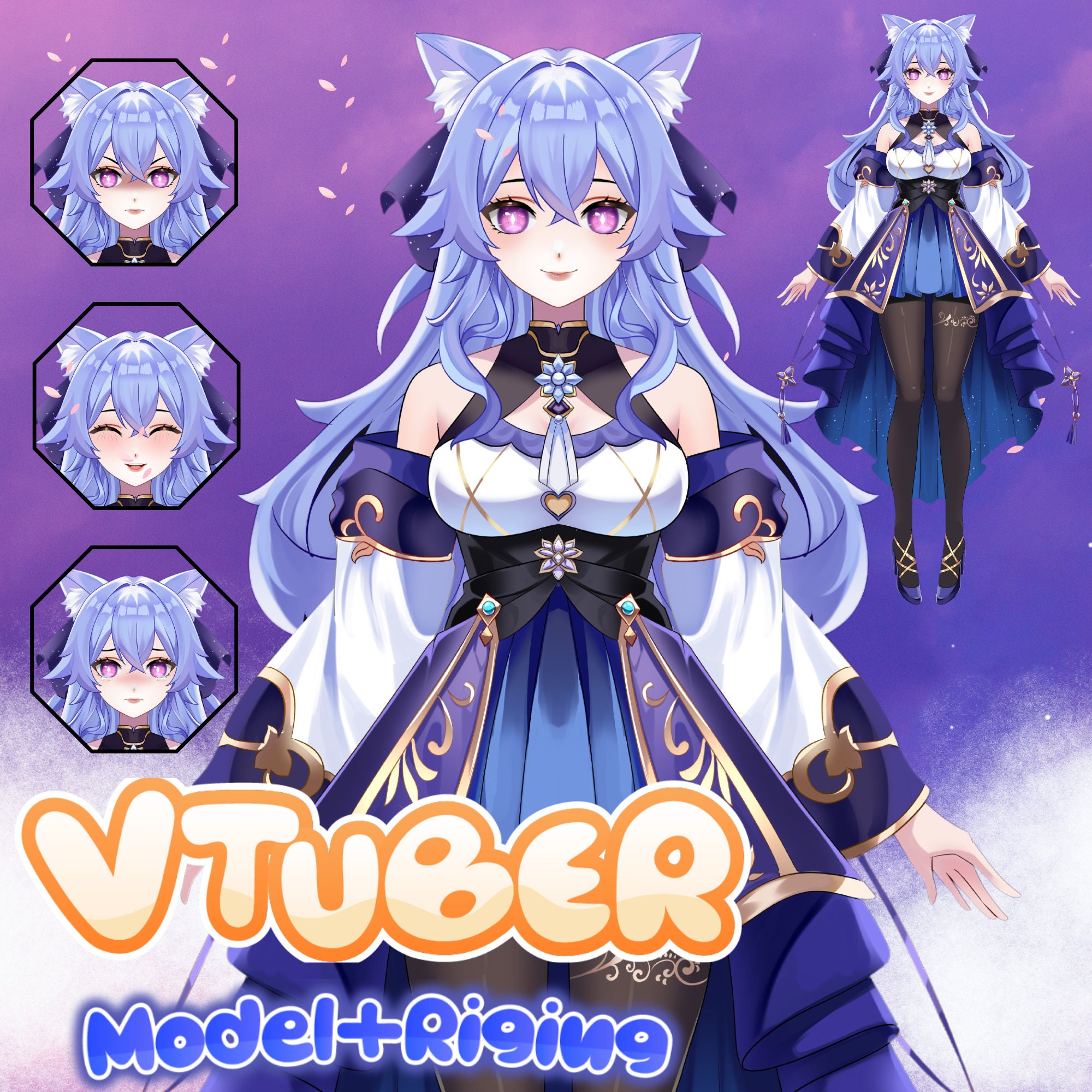 Modelo Vtuber personalizado para uso comercial / Live2D Vtuber ...